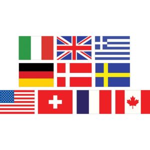 Mini International Flag Cutouts 10ct - Party City