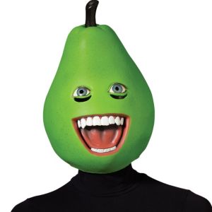 Latex Annoying Orange Pear Mask - Party City