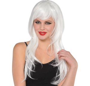 Glamorous Long White Wig - Party City